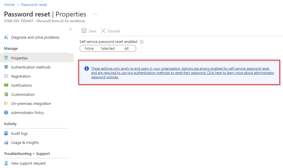 Self-Service Password Reset (SSPR) für Administratoren deaktivieren - M365 Blog - Julian ...